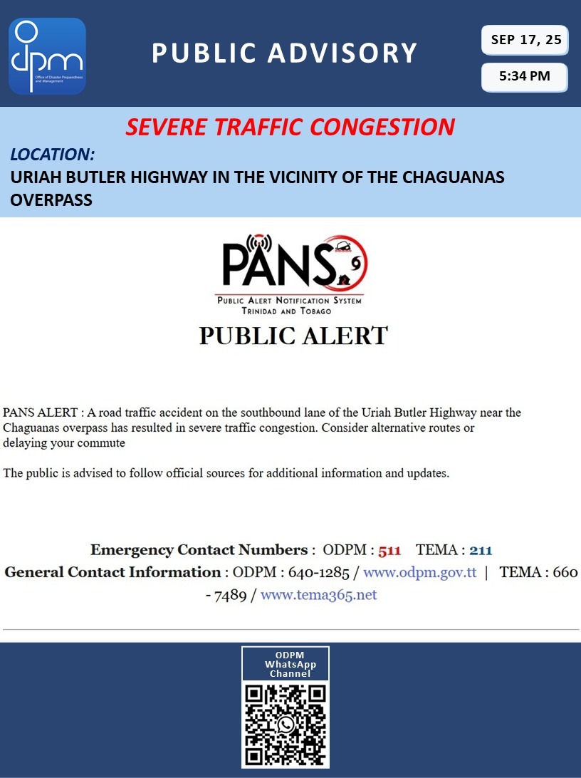 PANS Alert - Severe Traffic Congestion - ODPM